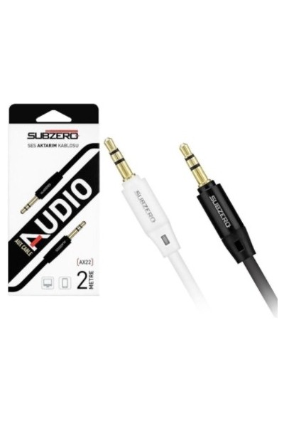 Subzero Aux Kablo (2 Metre - 3,5 mm Jak Girişi) Subzero Aux Kablo (2 Metre - 3,5 mm Jak Girişi)