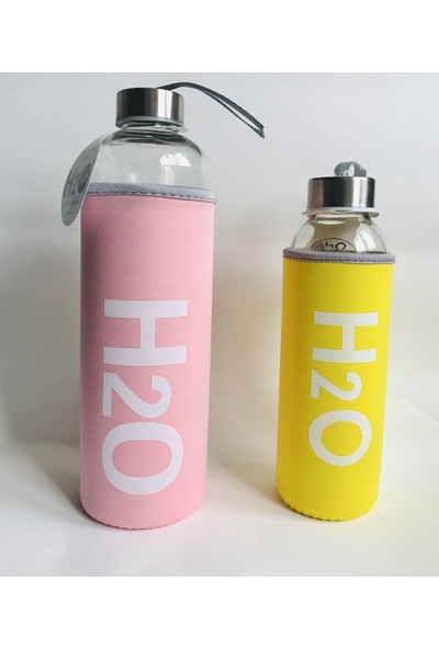 Tent Tasarım H2O Cam Su Şişesi Matara 1litre Tent Tasarım H2O Cam Su Şişesi Matara 1litre