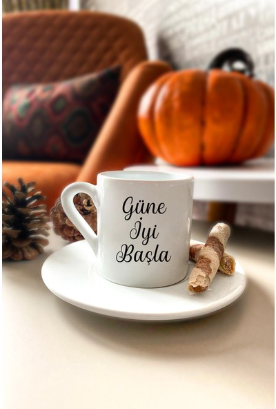 Leyya Dekor Güne Iyi Başla Kahve Fincan Takımı