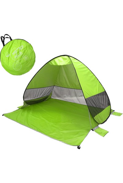 Real Me 3 Kişilik Gölgelikli Plaj Kamp Çadırı - Yeşil (Yurt Dışından)