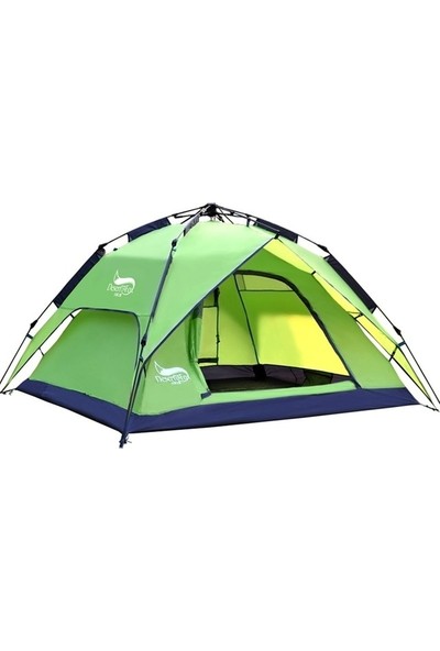 Otomatik Çadır 3-4 Kişilik Kamp Çadırı, Kolay Anında Kurulum Güneş Barınağı Için Sırt Çantasıyla Seyahat, Yürüyüş