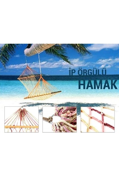 Ega Toptan Ip Örgülü Ahşap Hamak