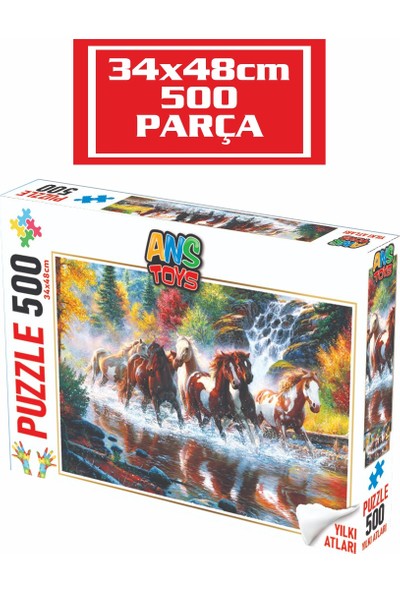 Ans Toys Puzzle Yılkı Atları 500 Parça (34 x 48CM) Ans Toys Puzzle Yılkı Atları 500 Parça (34 x 48CM)
