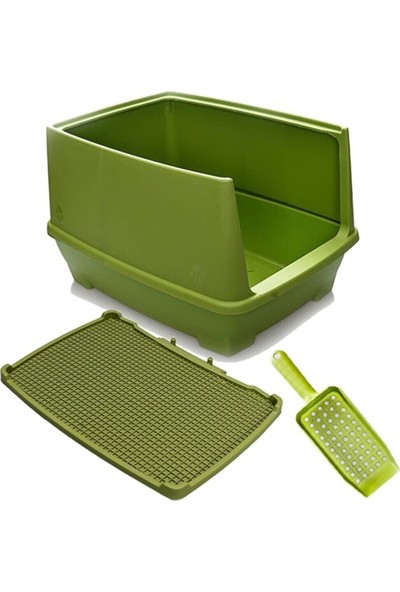 Yarı Kapalı Kedi Tuvaleti + Paspas