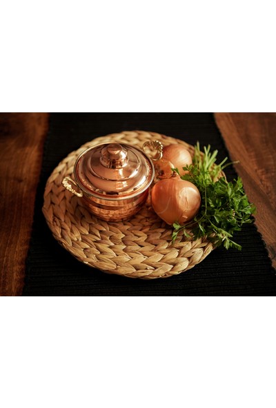 Mini 1. Sınıf Bakırdan Tencere 12 cm