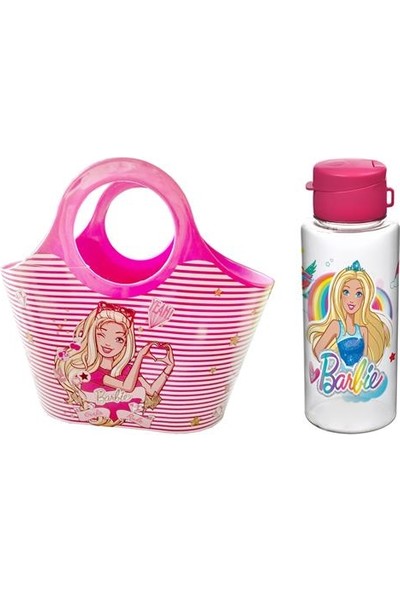 Giftmatik Center Kaktüskedi Barbie Çocuk Çantası Matara Seti 714229 6 Lı Paket