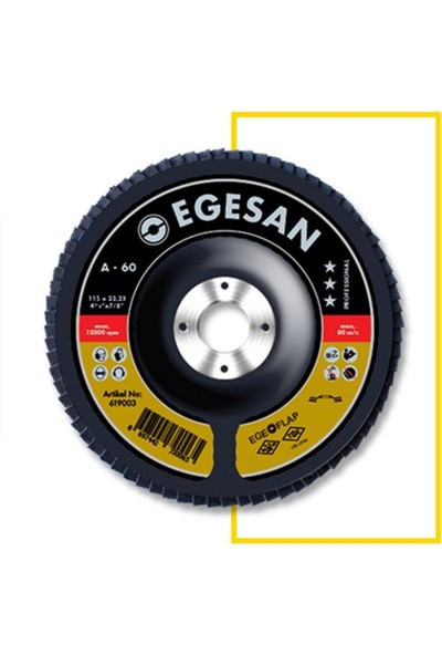 Egesan Quality 115 Flap Disk Nk 60 Kum Egesan Quality 115 Flap Disk Nk 60 Kum