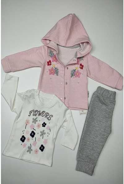 Cracker Baby Çiçek Nakışlı Kız Takım