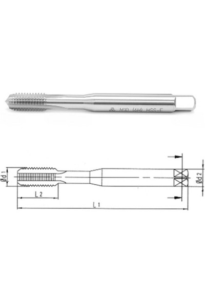 Makina Takım Klavuz Hsse Dın 371/C M3 (6h) Düz Makina Takım Klavuz Hsse Dın 371/C M3 (6h) Düz