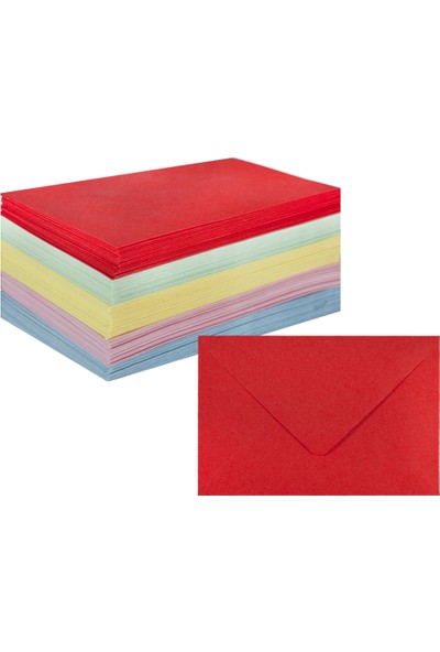 Elux Renkli Mini Zarf - 100 Adet - 7,5X11 cm Elux Renkli Mini Zarf - 100 Adet - 7,5X11 cm
