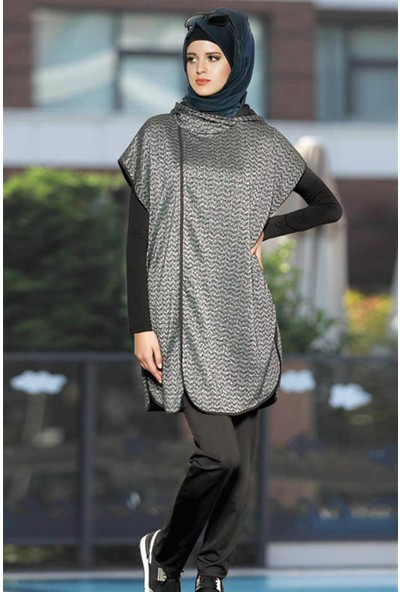 Gallipoli Siyah Tunikli Tesettür Eşofman Takımı 19582 Gallipoli Siyah Tunikli Tesettür Eşofman Takımı 19582