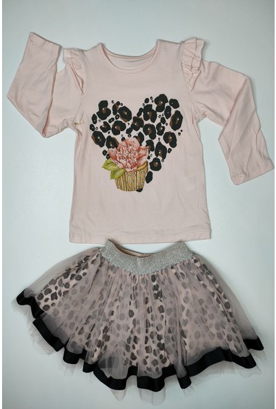 Neon Kids Leopar Kalp Kız Takım Neon Kids Leopar Kalp Kız Takım