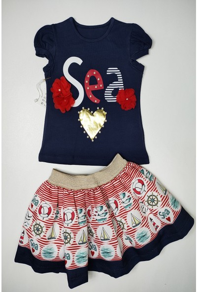 Neon Kids Sea Kalpli Etekli Kız Takım Neon Kids Sea Kalpli Etekli Kız Takım