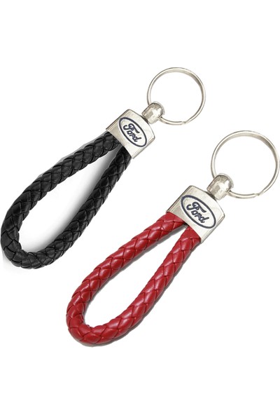 Gardenauto Ford Deri Örgü Hasır Desen Anahtarlık