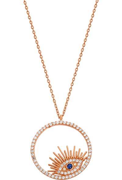 Elips Uğur Kirpiği Kolye