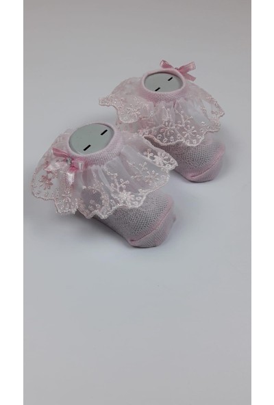 Arya Kids Kız Bebek Dantel Detaylı Fiyonklu Çorap