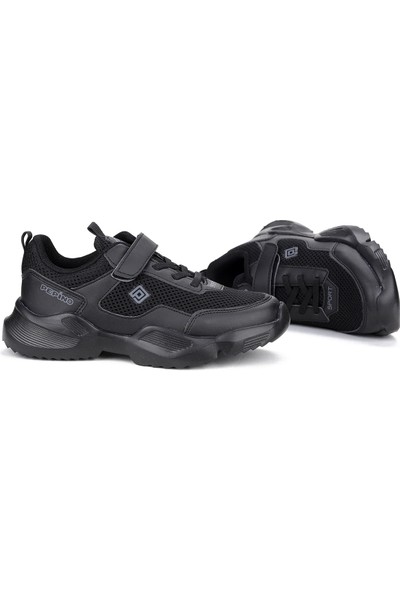 Kiko Kids Pepi 800 Günlük Kız/erkek Çocuk Cırtlı Spor Ayakkabı Siyah