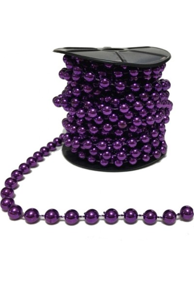 Inci Ipe Dizili Boncuk 6mm - 8 Metre Mor Inci Ipe Dizili Boncuk 6mm - 8 Metre Mor