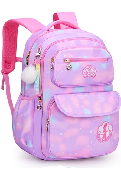 Goodtool Desenli Ilköğretim Okul Sırt Çantası - Mor (Yurt Dışından)