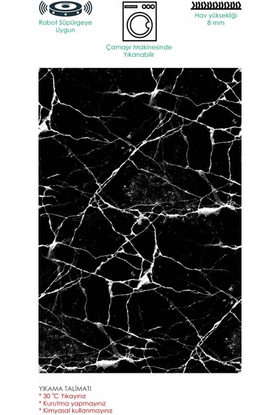 İstanbul Home Evbahar Dijital Baskı Kaymaz Taban (Dot Keçe) Halı