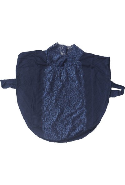 Aslı Dantelli Namaz Boyunluğu - Lacivert