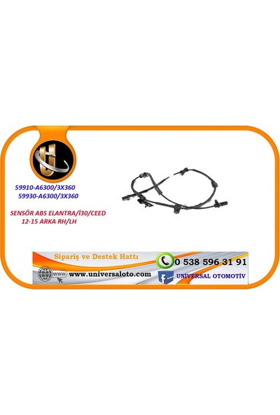 Itaqi Sensör Abs Elantra/İ30/Ceed 13-15 Arka Rh Itaqi Sensör Abs Elantra/İ30/Ceed 13-15 Arka Rh