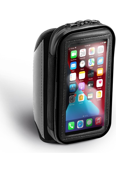 Wagell Motosiklet Telefon Tutucu - Kola Takılan Reflektörlü Su Geçirmez Çanta