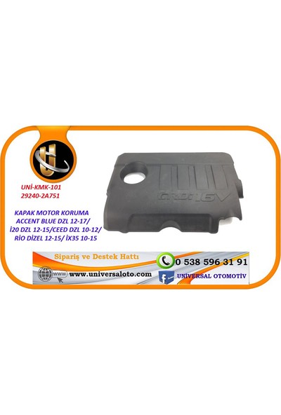 Matsuba Kapak Motor Koruma Accent Blue Dizel 12-17/İ20 Matsuba Kapak Motor Koruma Accent Blue Dizel 12-17/İ20