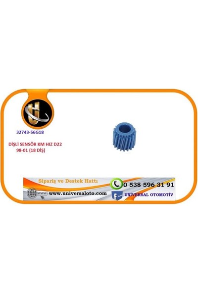 Itaqi Dişli Sensör Km Hız D22 98-01 (18 Dış) Itaqi Dişli Sensör Km Hız D22 98-01 (18 Dış)