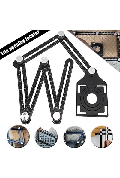 Guangdong Spirit Fayans Konumlandırma Diyaframlı Açı Cetveli, Alüminyum Alaşımlı Çok Açılı Ölçme Cetveli Marangozluk, Duvarcı, Zanaatkar, Tamirci, Dıy (6 Taraflı) Için Şablon Aracı Guangdong Spirit Fayans Konumlandırma Diyaframlı Açı Cetveli, Alüminyum Alaşımlı Çok Açılı Ölçme Cetveli Marangozluk, Duvarcı, Zanaatkar, Tamirci, Dıy (6 Taraflı) Için Şablon Aracı