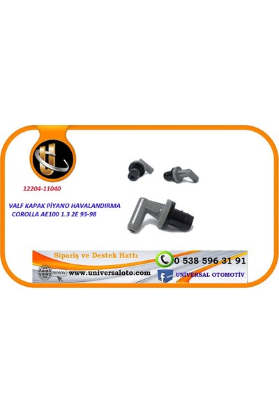 Itaqi Valf Kapak Piyano Havalandırma Corolla Ae100 1.3 Itaqi Valf Kapak Piyano Havalandırma Corolla Ae100 1.3