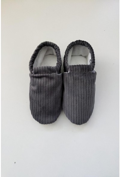 Işık Tasarım Işıkpatik Gri Fitilli Kadife Kaydırmaz Tabanlı Patik Işık Tasarım Işıkpatik Gri Fitilli Kadife Kaydırmaz Tabanlı Patik