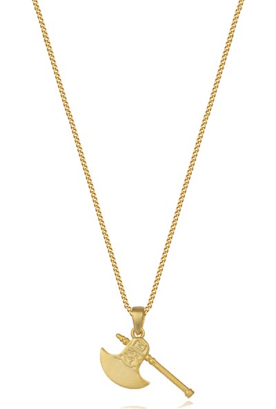 Savaş Baltası Altın Kaplama Kolye