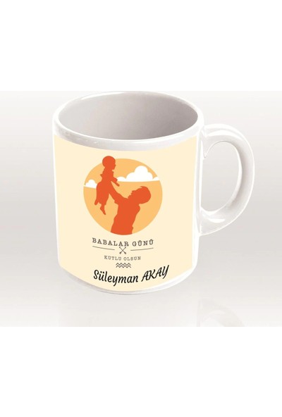 Tuuverse Çınar -I Diyar Babalar Günü Isme Özel Dekoratif Kupa Bardak