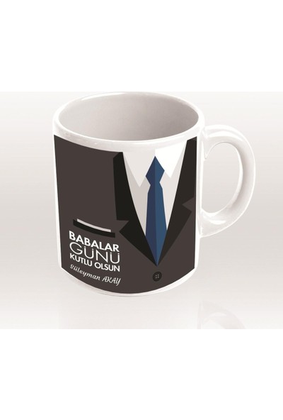 Tuuverse Çınar Babalar Günü Isme Özel Dekoratif Kupa Bardak