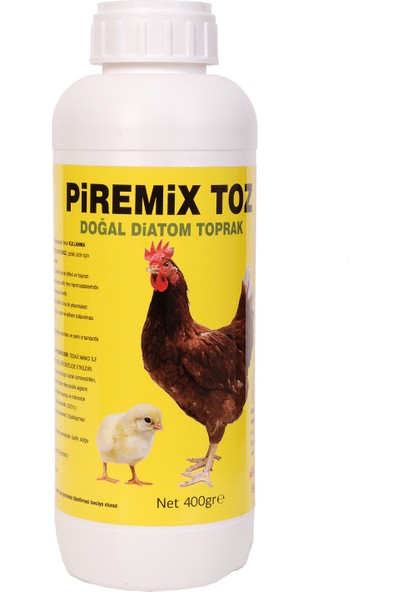 Piremix Tavuk Biti Pire Etkisizleştiren Doğal Diatom Toprak Pir 400 gr Piremix Tavuk Biti Pire Etkisizleştiren Doğal Diatom Toprak Pir 400 gr