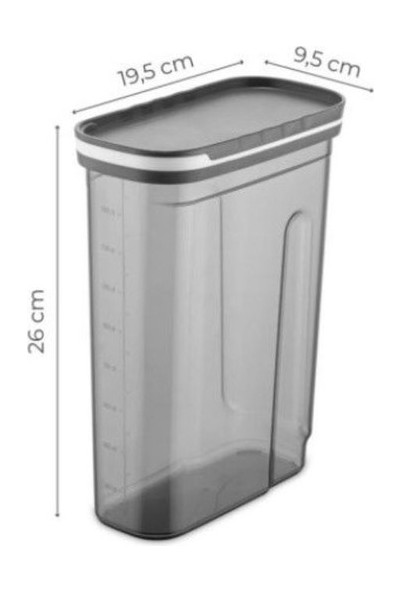 Venite Foly Life 3'lü Sürgülü Kapaklı Erzak Saklama Kabı 2.7 Lt