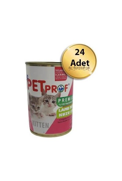 Petprof Kuzu Etli Yavru Kedi Konserve 415Gx 24 Adet Petprof Kuzu Etli Yavru Kedi Konserve 415Gx 24 Adet