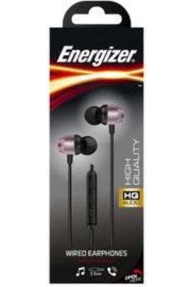 Energizer Wired 3.5 mm Kablolu Kulaklık Pembe Altın Energizer Wired 3.5 mm Kablolu Kulaklık Pembe Altın