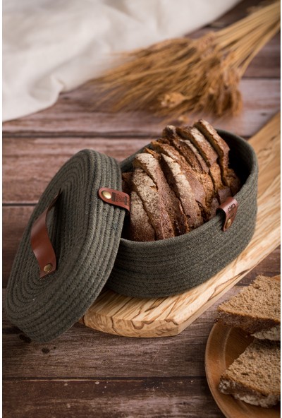 The Gift Think - El Yapımı Kapaklı Oval Ekmek Sepeti The Gift Think - El Yapımı Kapaklı Oval Ekmek Sepeti