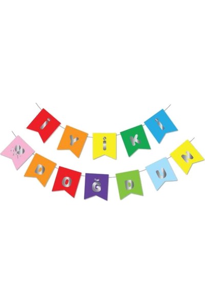 Organizasyon Pazarı Iyiki Doğdun Renkli Varaklı Gümüş Flama Banner Iyi Ki Doğdun Organizasyon Pazarı Iyiki Doğdun Renkli Varaklı Gümüş Flama Banner Iyi Ki Doğdun