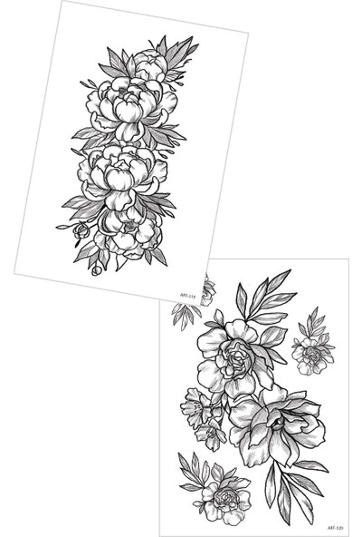 Artikel 2'li Geçici Dövme Seti,geçici Tattoo ,vücut Dövme,kol Bilek Dövme,boyun Dövme,sırt Dövme