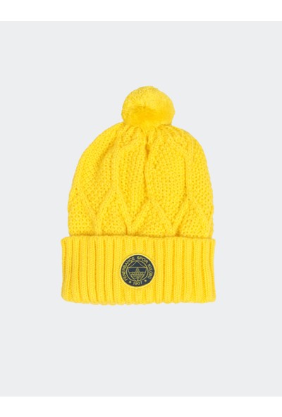 Fenerium Sarı Beşgen Desenli Bere