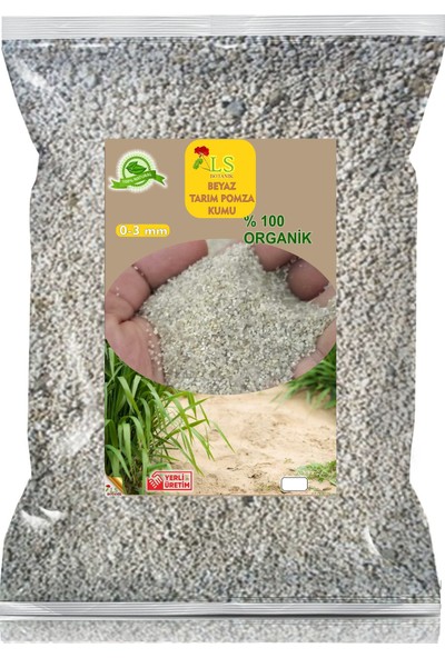 Ls Botanik Beyaz Pomza Kumu 0-3 mm 5 Litre