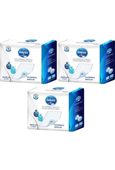 Mavi Beyaz Mavi BeyazMavi Beyaz Hasta Alt Açma Yatak Koruyucu Örtü 60*90 Cm 90 Adet (3pk*30) Kaydırmaz Bantlı Mavi Beyaz Mavi BeyazMavi Beyaz Hasta Alt Açma Yatak Koruyucu Örtü 60*90 Cm 90 Adet (3pk*30) Kaydırmaz Bantlı