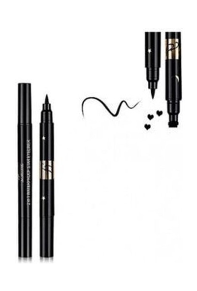 Halvey Bir Tarafı Kalem Bir Tarafı Kalp Baskılı Eyeliner Halvey Bir Tarafı Kalem Bir Tarafı Kalp Baskılı Eyeliner