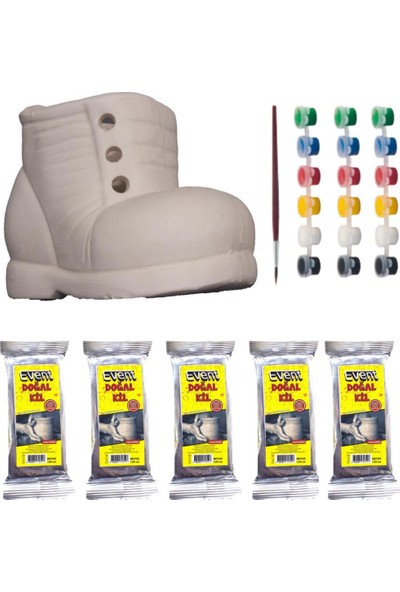 Event Seramik BOYAMA+125G Beyaz KIL(5ADET)+6LIBOYA+FIRÇA Aktivite Seti Event Seramik BOYAMA+125G Beyaz KIL(5ADET)+6LIBOYA+FIRÇA Aktivite Seti