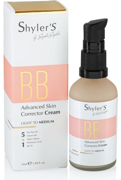 Shyler's Bb Krem Leke ve Akne Önleyici Spf 30 50 ml Light To Medium Shyler's Bb Krem Leke ve Akne Önleyici Spf 30 50 ml Light To Medium