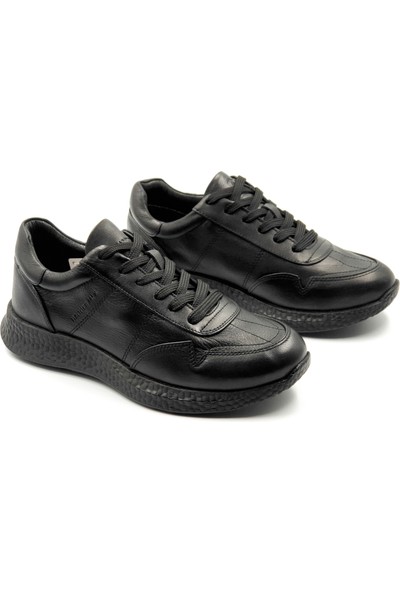 Hammer Jack Hakiki Deri Erkek Günlük Siyah Konfor Ayakkabı