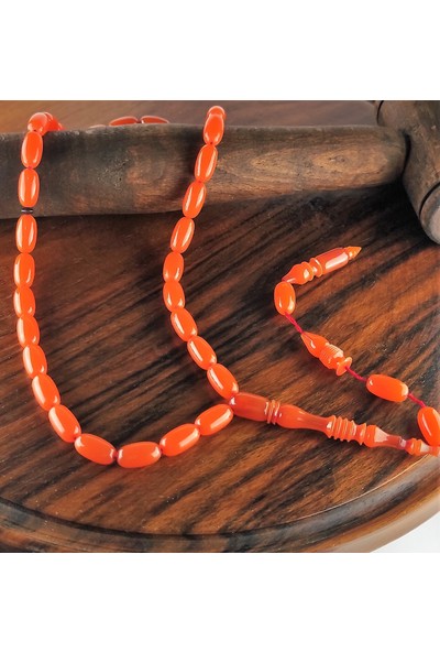 Eves Shop Koleksiyonluk El Yapımı Sıkma Kehribar Yemen Zar Rengi Tesbih